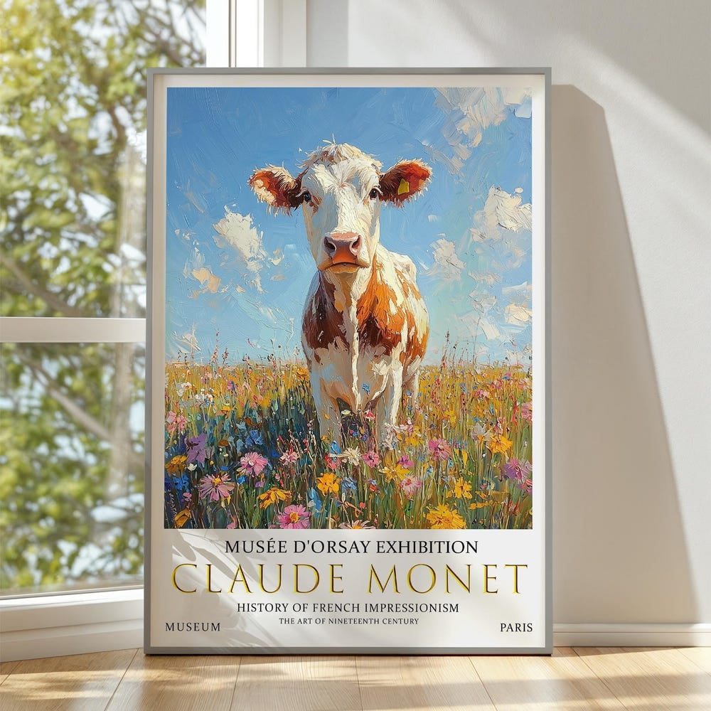 Dopaprint UNFRAMED PAPER POSTER Claude Monet Cow Print, Claude Monet ...
