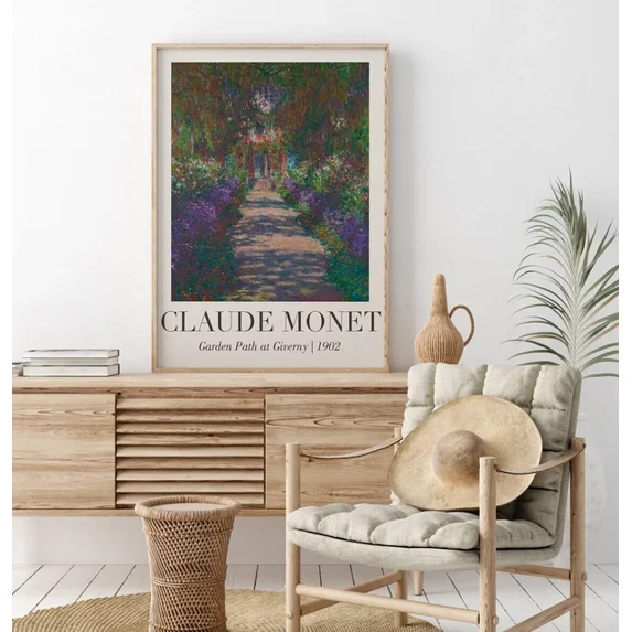 Dopaprint UNFRAMED PAPER POSTER Claude Monet Garden Path At Giverny ...