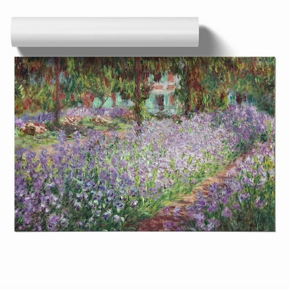 Dopaprint UNFRAMED PAPER POSTER Claude Monet Irises In Monets Garden ...