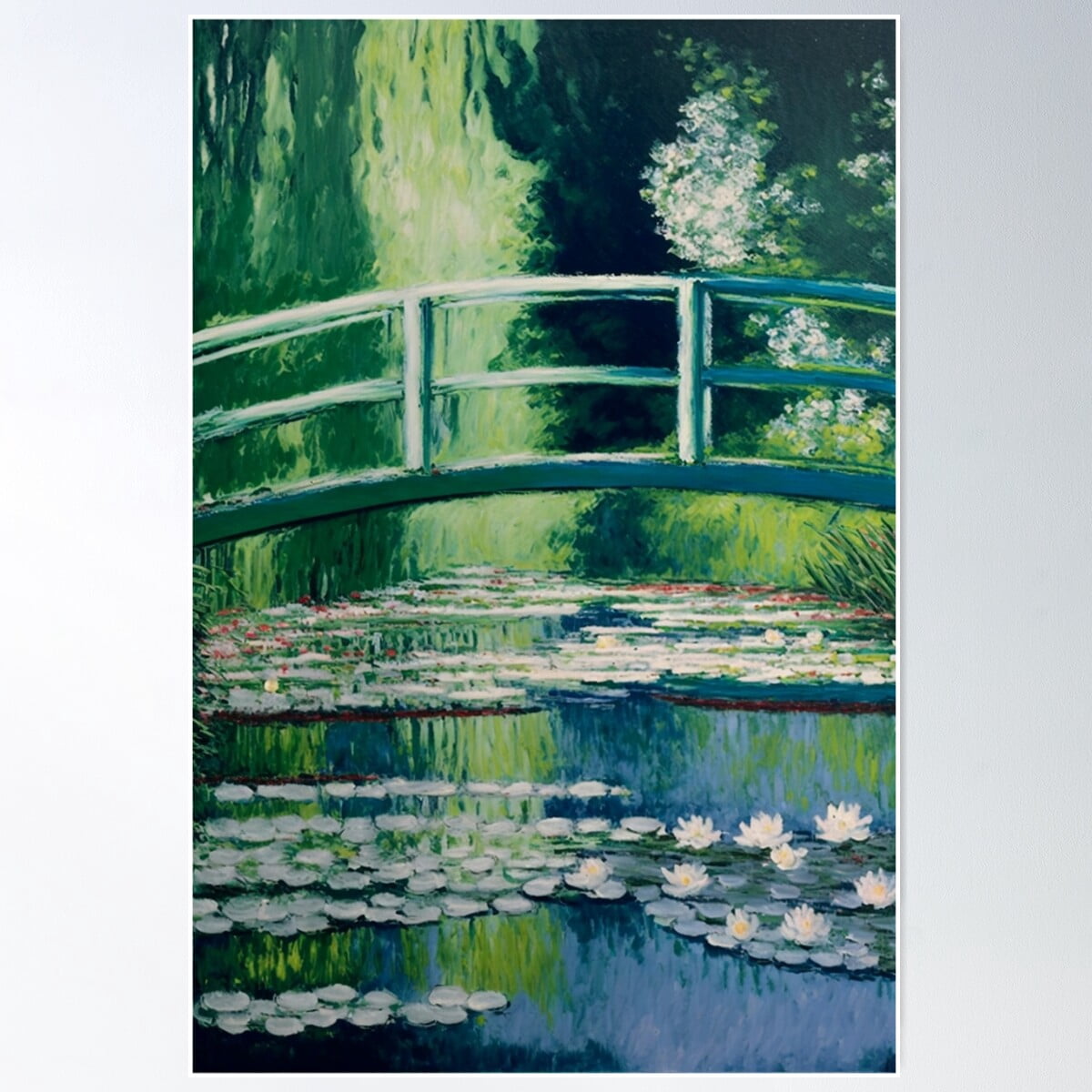 Dopaprint UNFRAMED PAPER POSTER Claude Monet Painting Bridge Poster ...