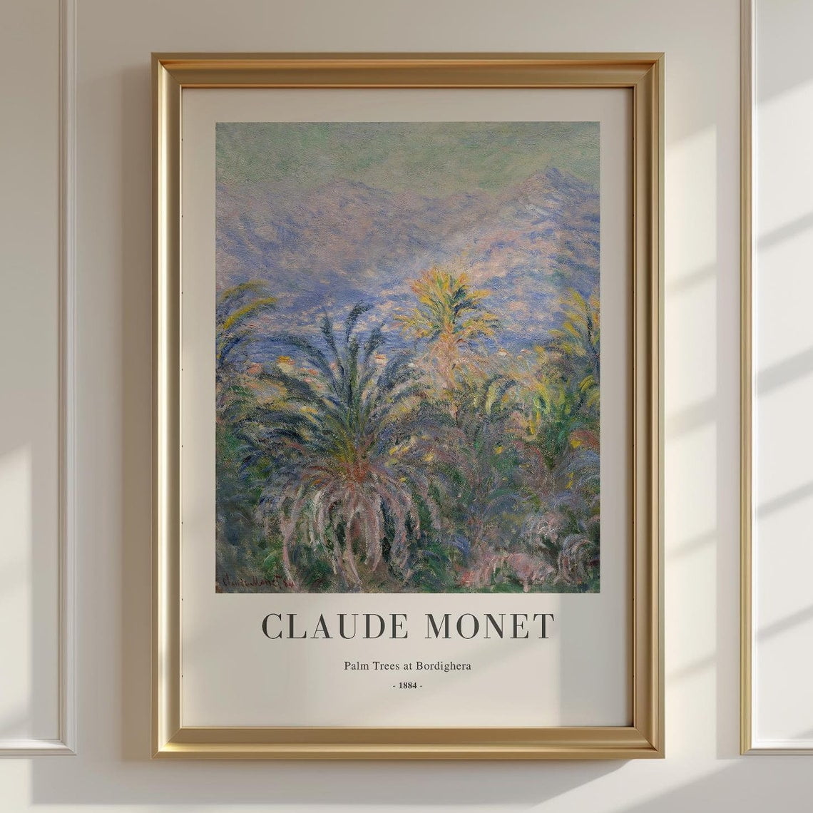Dopaprint UNFRAMED PAPER POSTER Claude Monet - Palm Trees At Bordighera ...
