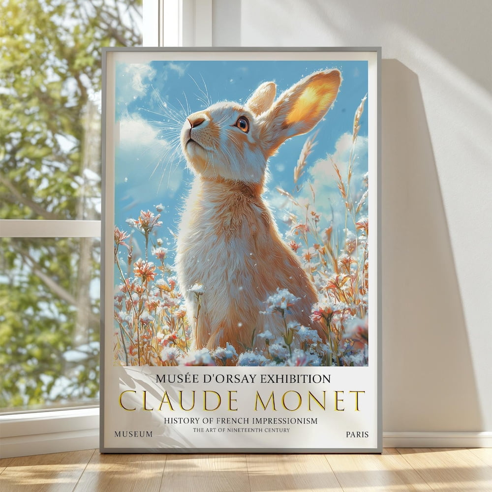 Dopaprint UNFRAMED PAPER POSTER Claude Monet Rabbit Print, Claude Monet ...