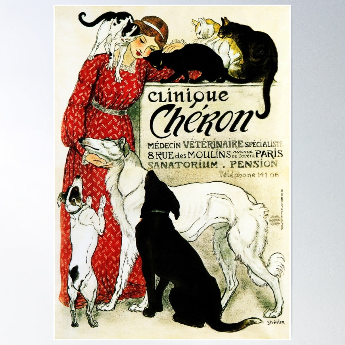 Dopaprint UNFRAMED PAPER POSTER Clinique Cheron Animal Clinic By ...