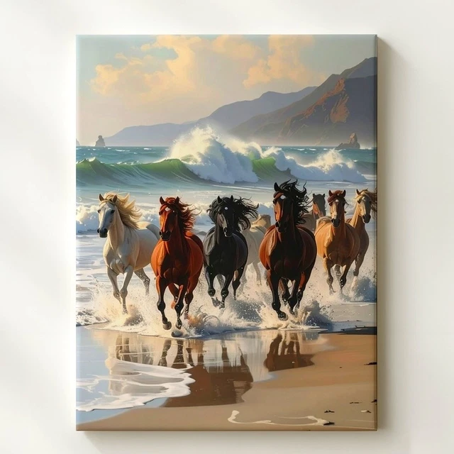 Dopaprint UNFRAMED PAPER POSTER Coastal Galloping Horses Posterwild ...