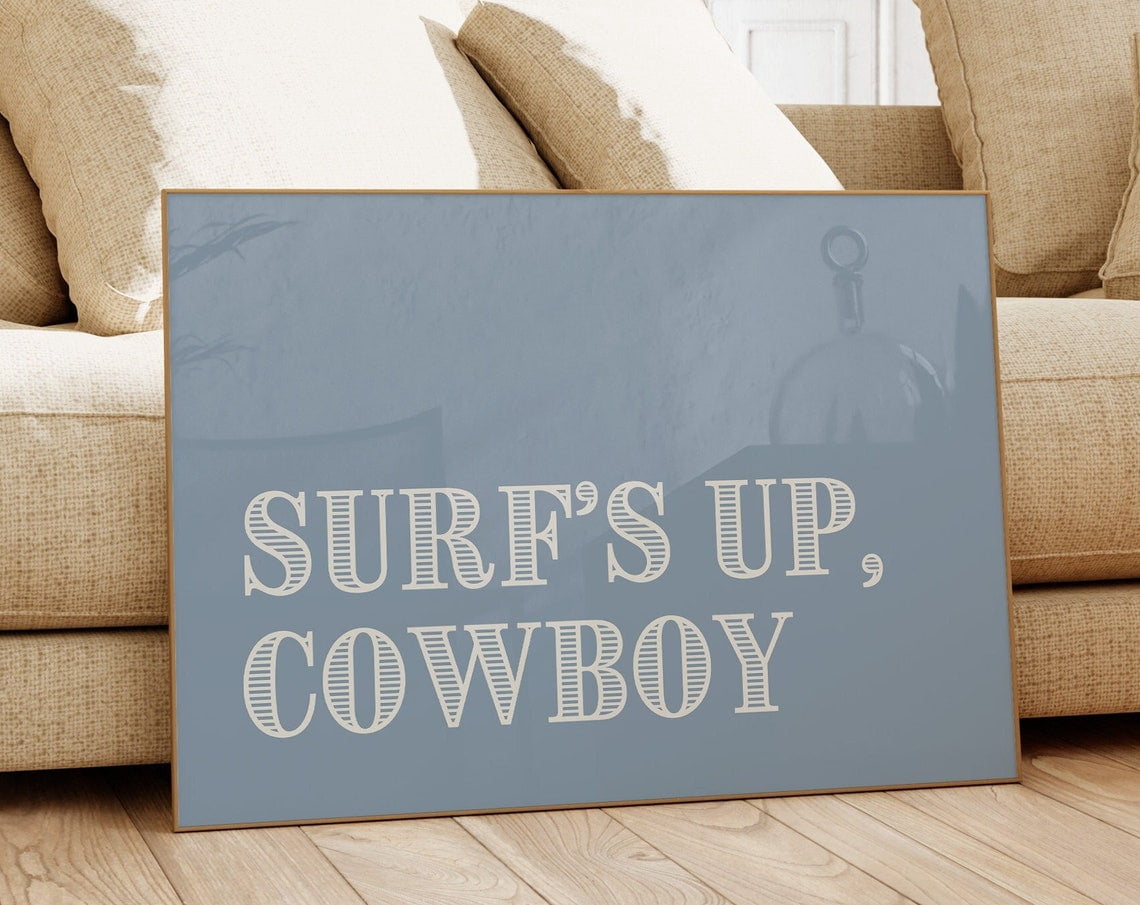 Dopaprint UNFRAMED PAPER POSTER Coastal Print Blue Western Wall Art ...