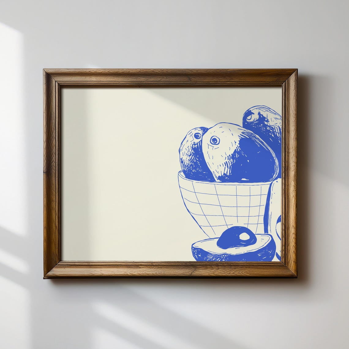 Dopaprint UNFRAMED PAPER POSTER Cobalt Blue Avocado Bowl Horizontal ...