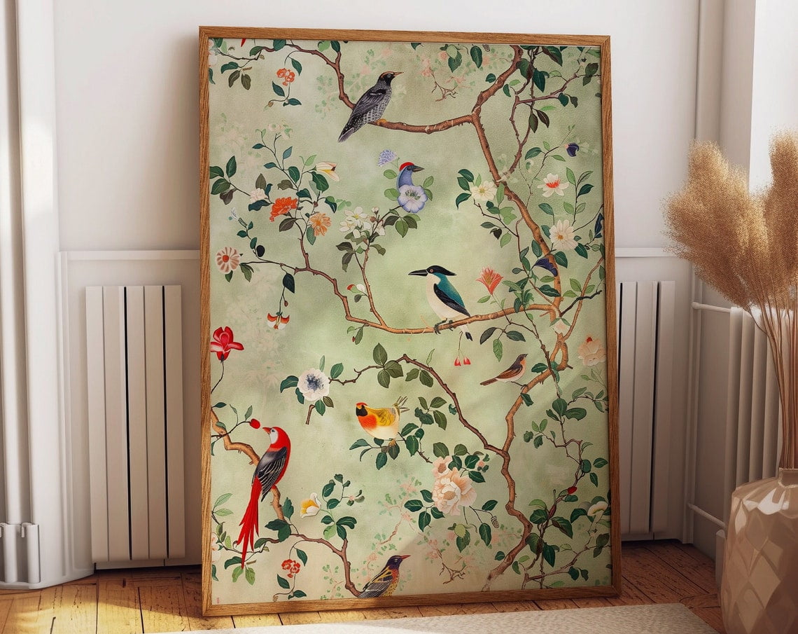 Dopaprint UNFRAMED PAPER POSTER Colorful Birds And Flowers Poster ...