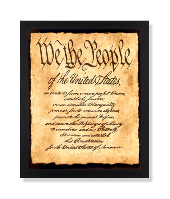 Dopaprint UNFRAMED PAPER POSTER The Constitution We The People Preamble ...