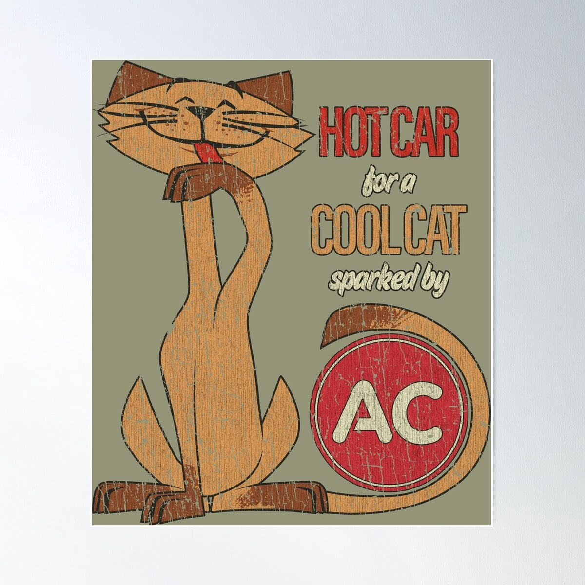 Dopaprint UNFRAMED PAPER POSTER Cool Cat Spark Plugs 1962 Poster Wall ...