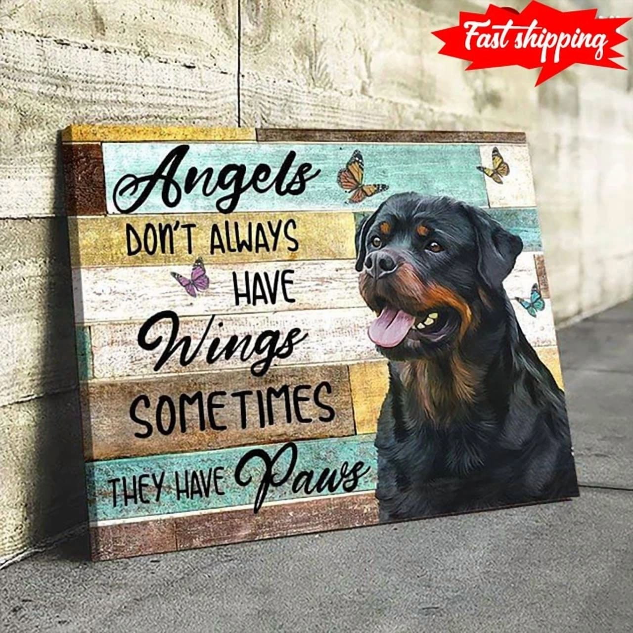 Dopaprint UNFRAMED PAPER POSTER Cool Rottweiler &Amp Butterflies Angels ... Dopaprint UNFRAMED PAPER POSTER Cool Rottweiler &Amp Butterflies Angels ...