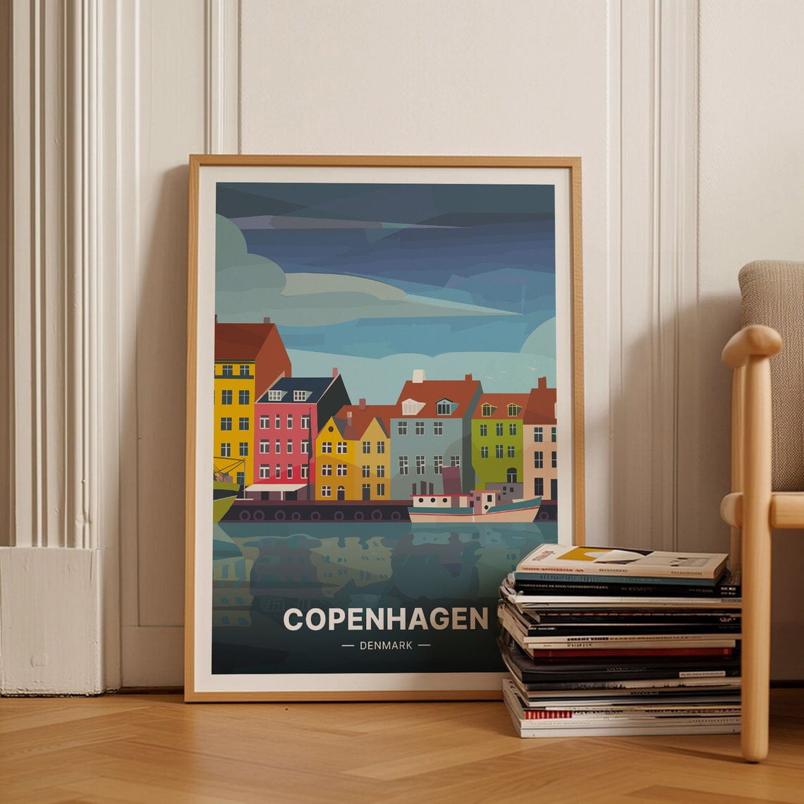 Dopaprint UNFRAMED PAPER POSTER Copenhagen Waterfront Travel Poster ...