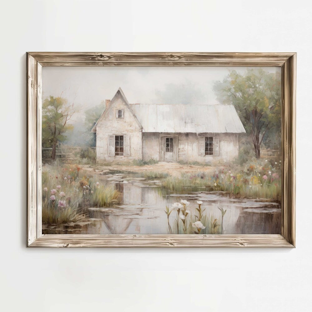 Dopaprint UNFRAMED PAPER POSTER Cottage Art Print, Cottage Painting ...