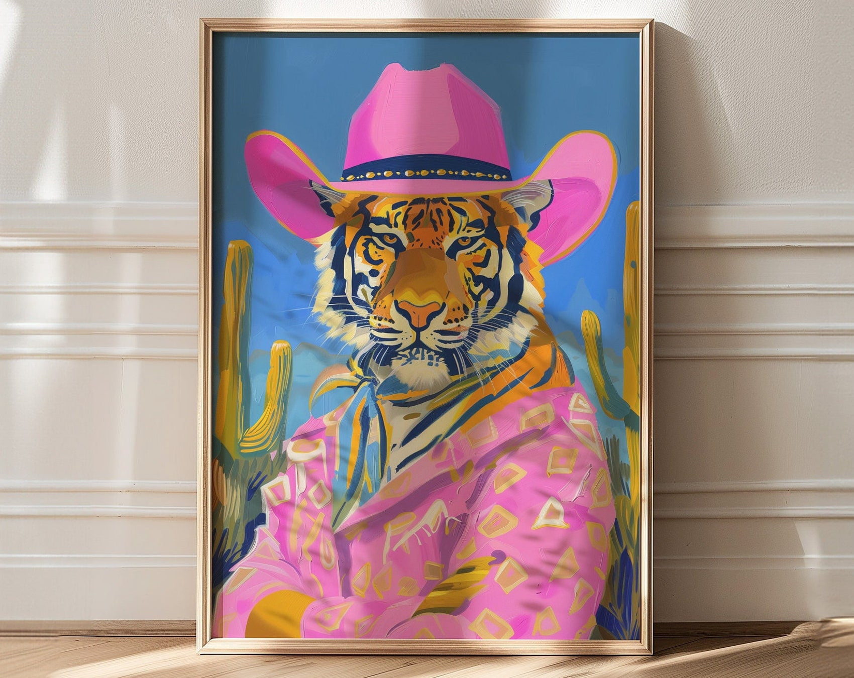 Dopaprint UNFRAMED PAPER POSTER Cowgirl Home Decor, Tiger Poster ...