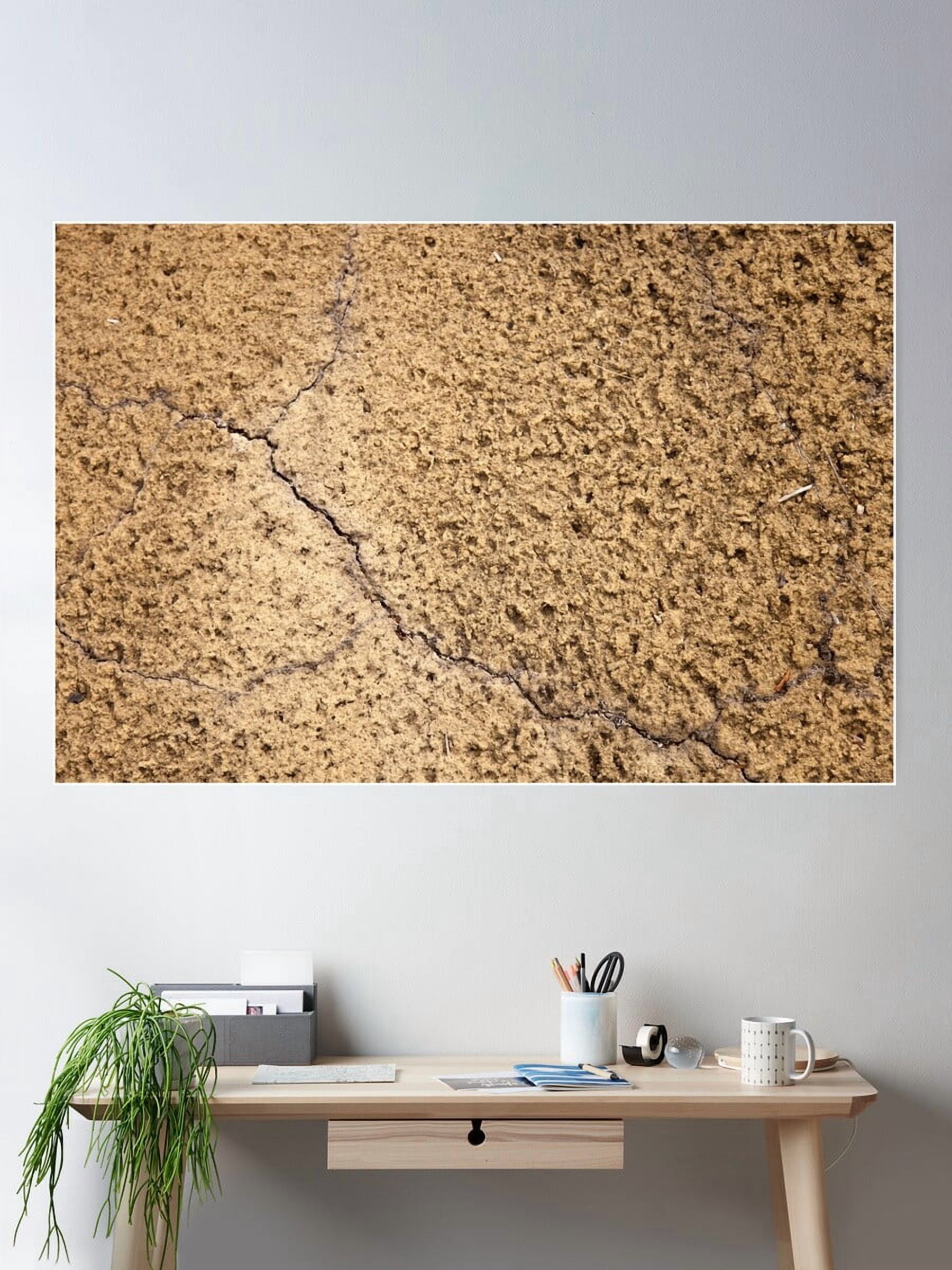 Dopaprint UNFRAMED PAPER POSTER Cracked Sandy Brown Wall Poster Wall ...