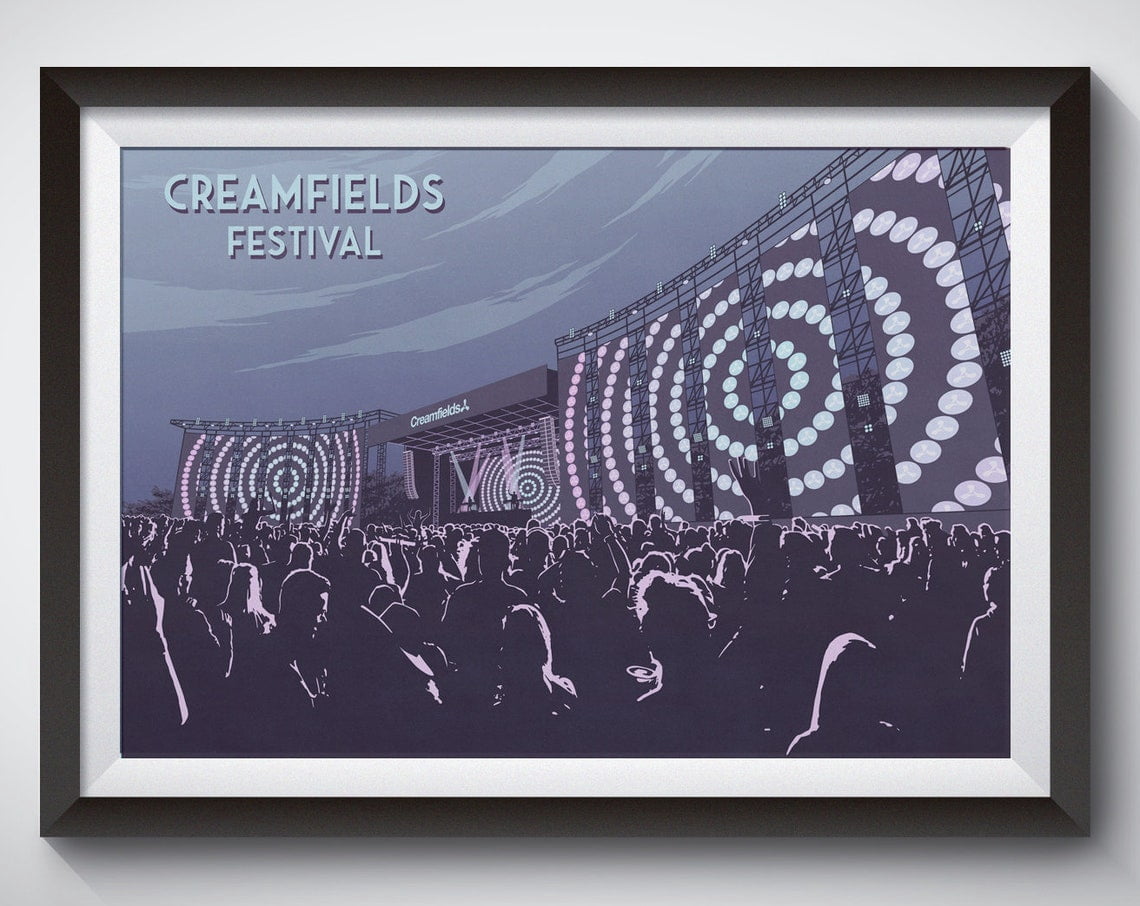 Dopaprint UNFRAMED PAPER POSTER Creamfields Festival Poster, Music ...