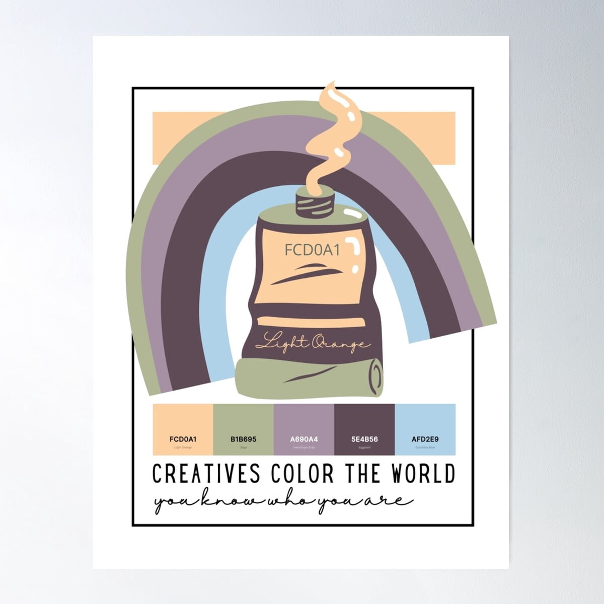 Dopaprint UNFRAMED PAPER POSTER Creatives Color The World Paint Chip ...
