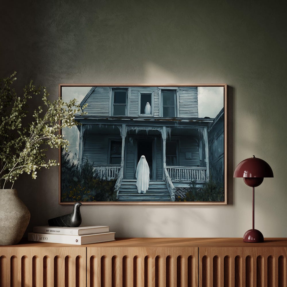 Dopaprint UNFRAMED PAPER POSTER Creepy Haunted House Ghost Art ...