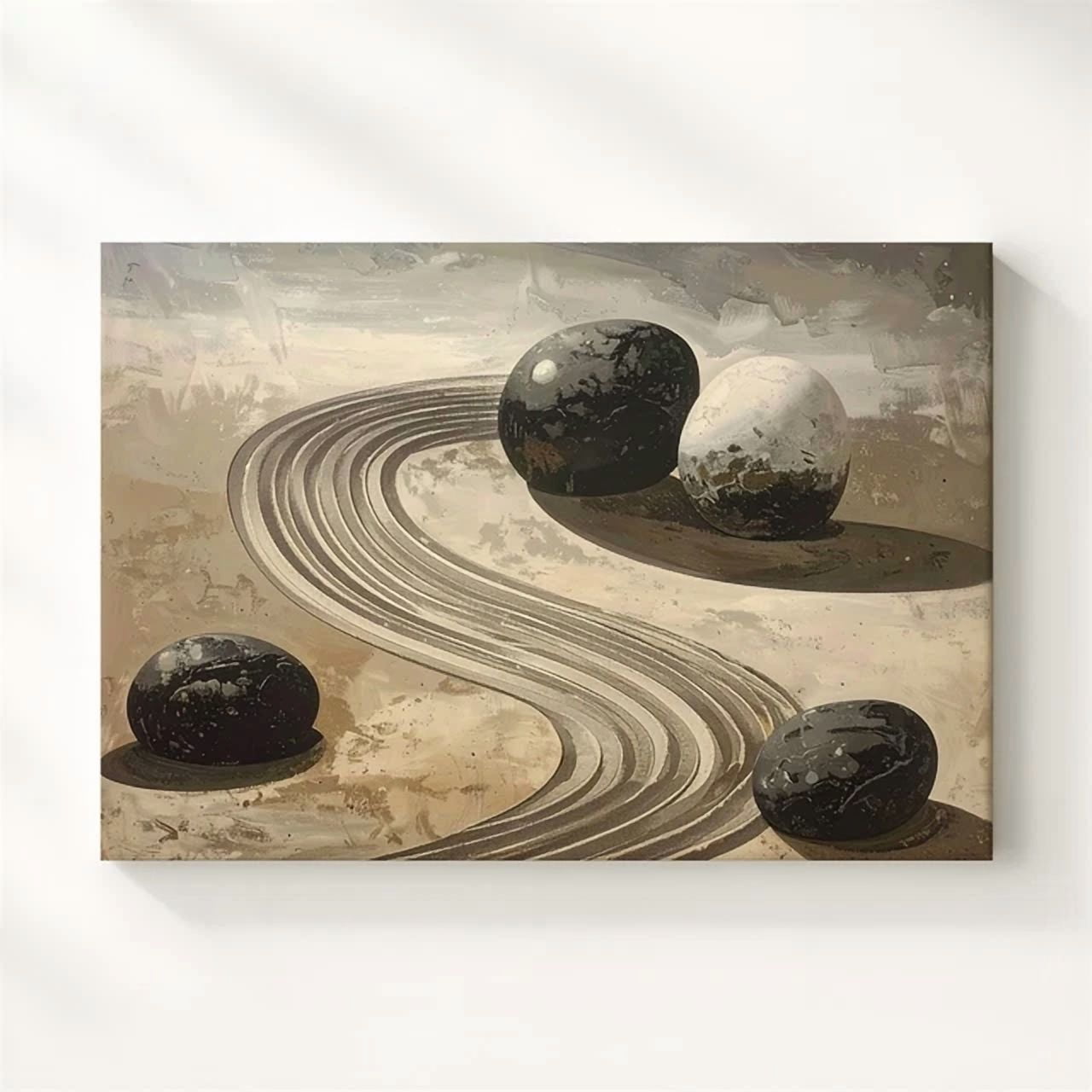Dopaprint UNFRAMED PAPER POSTER Curved Zen Garden Poster Minimalist ...