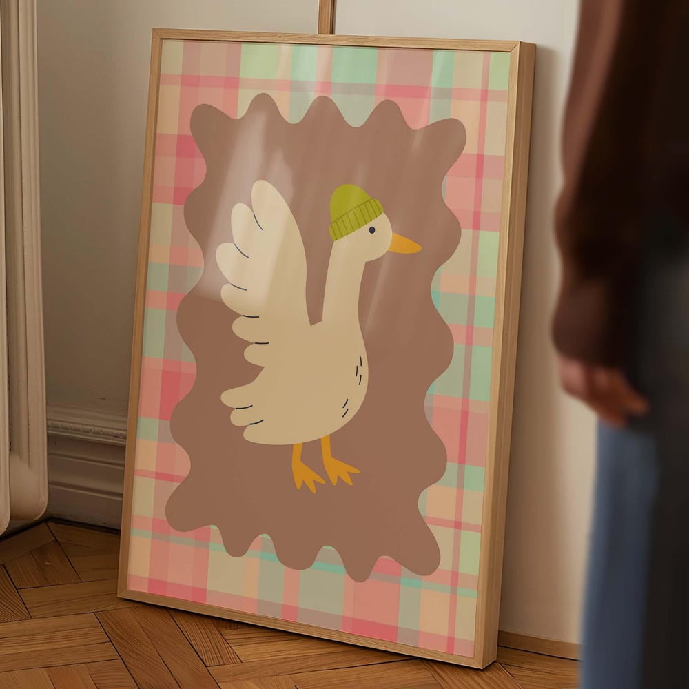 Dopaprint UNFRAMED PAPER POSTER Cute Goose Print Nursery Decor Danish ...
