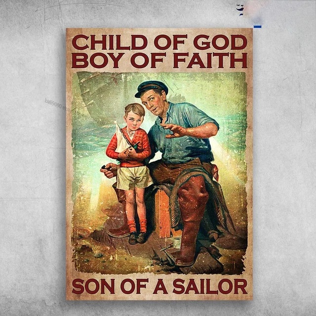 Dopaprint UNFRAMED PAPER POSTER Dad And Son Sailor - Child Of God, Boy ...
