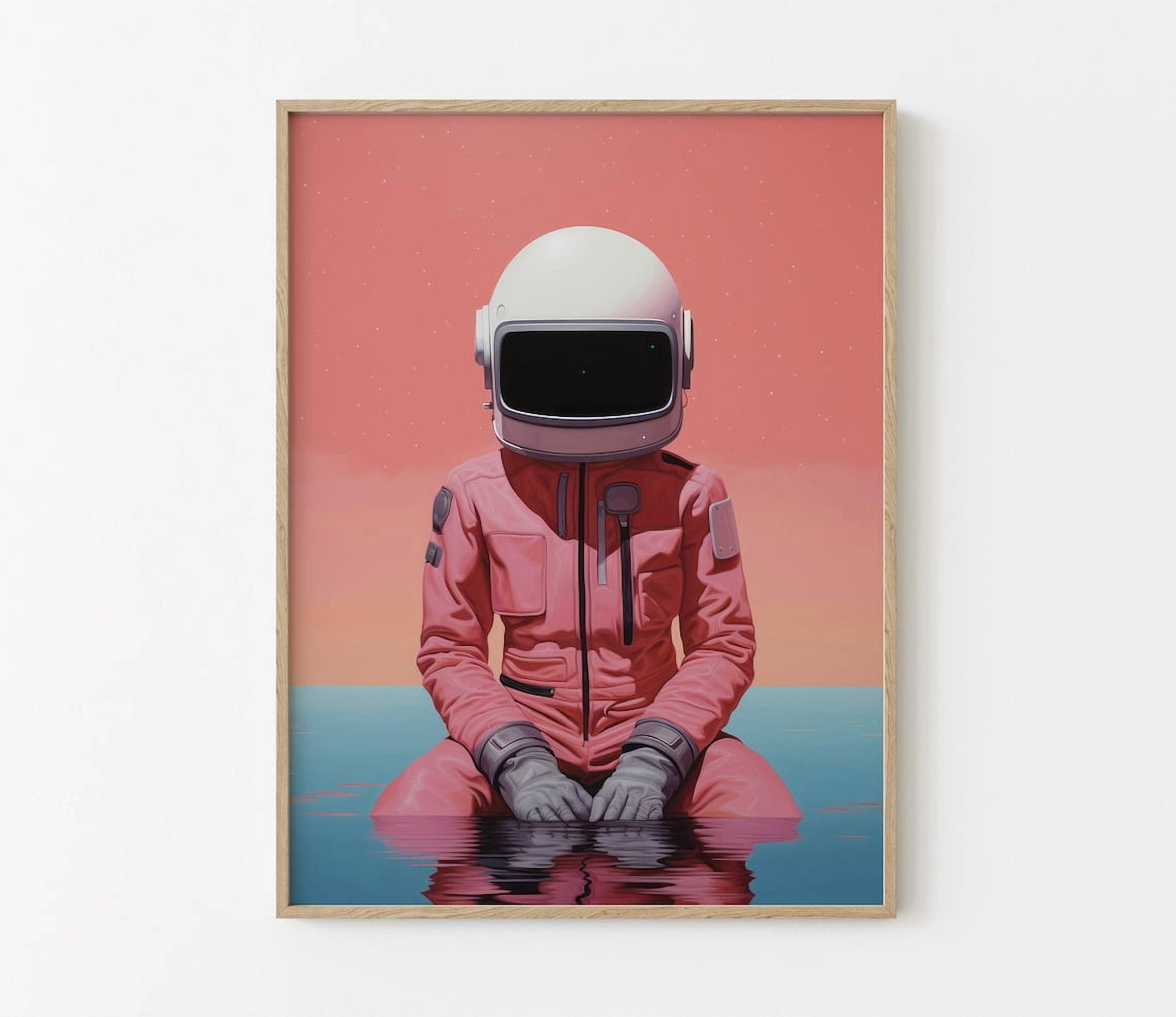 Dopaprint UNFRAMED PAPER POSTER Daft Pink (Retro Surreal Art, Surreal Pink Art, Pink Artwork ...