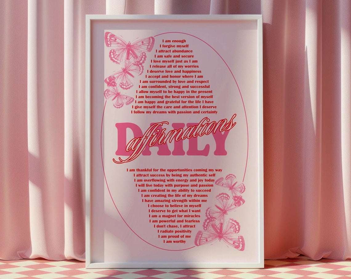Dopaprint UNFRAMED PAPER POSTER Daily Affirmation Spiritual Wall Art ...