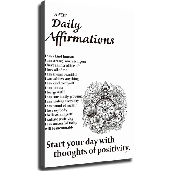 Dopaprint UNFRAMED PAPER POSTER Daily Affirmation Vintage Inspirational ...