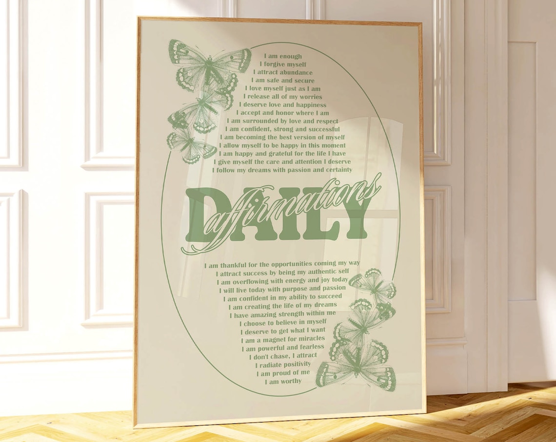 Dopaprint UNFRAMED PAPER POSTER Daily Positive Affirmation Quote ...