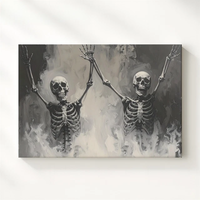 Dopaprint UNFRAMED PAPER POSTER Dancing Skeletons Playful Resurrection ...