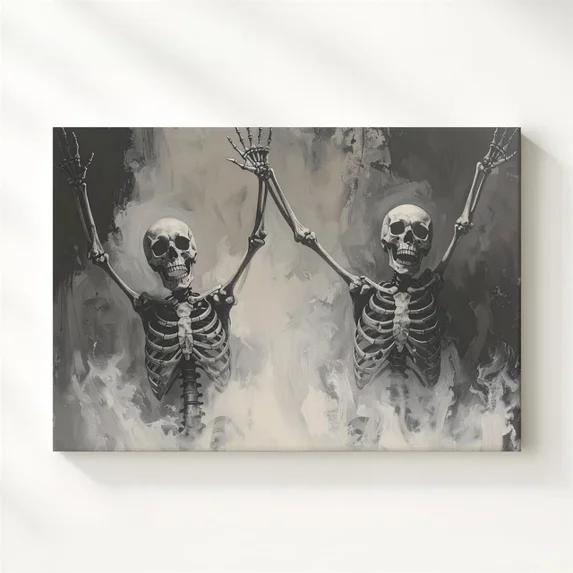 Dopaprint UNFRAMED PAPER POSTER Dancing Skeletons Playful Resurrection ...
