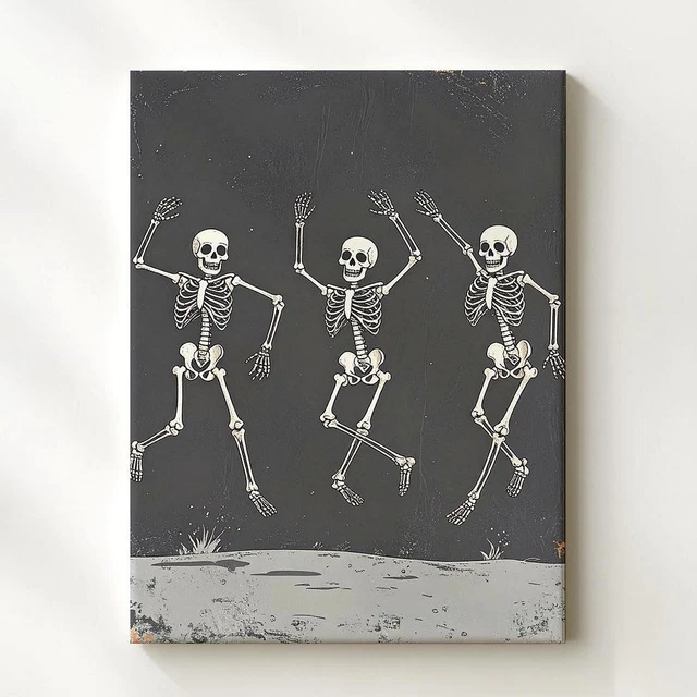 Dopaprint UNFRAMED PAPER POSTER Dancing Skeletons Poster Playful Hal ...