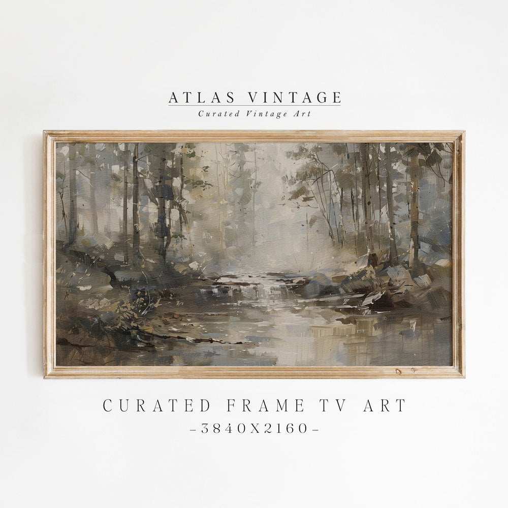 Dopaprint UNFRAMED PAPER POSTER Dark Abstract Landscape Art Vintage ...