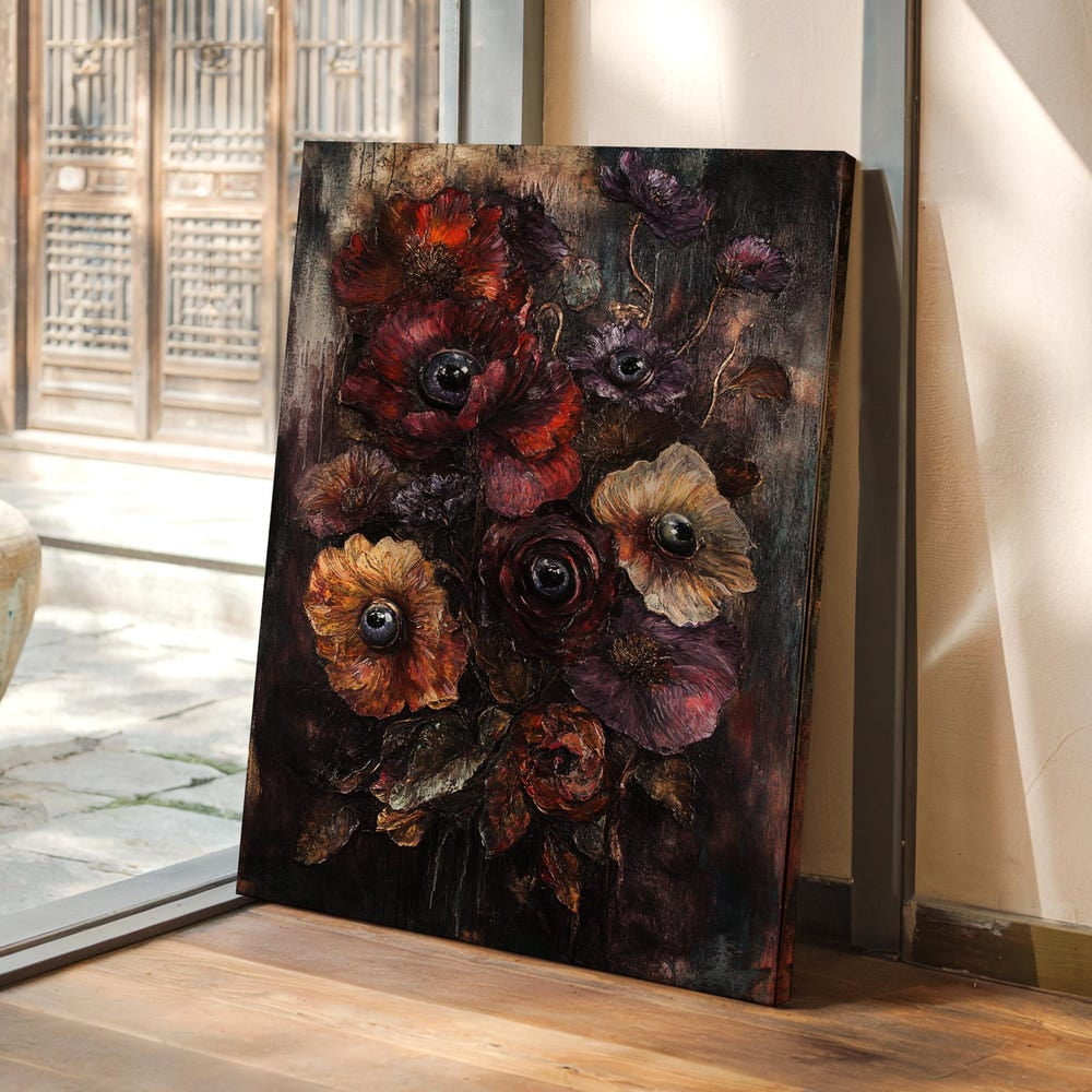 Dopaprint UNFRAMED PAPER POSTER Dark Floral Eyeball Bouquet Poster ...