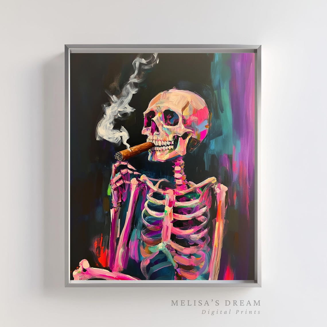 Dopaprint UNFRAMED PAPER POSTER Dark Gothic Skeleton Wall Art, Moody ...