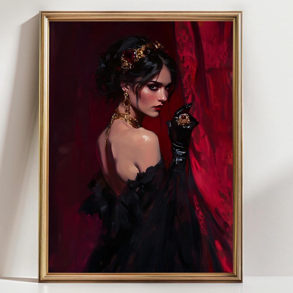 Dopaprint UNFRAMED PAPER POSTER Dark Vampire Lady Art Print, Gothic ...