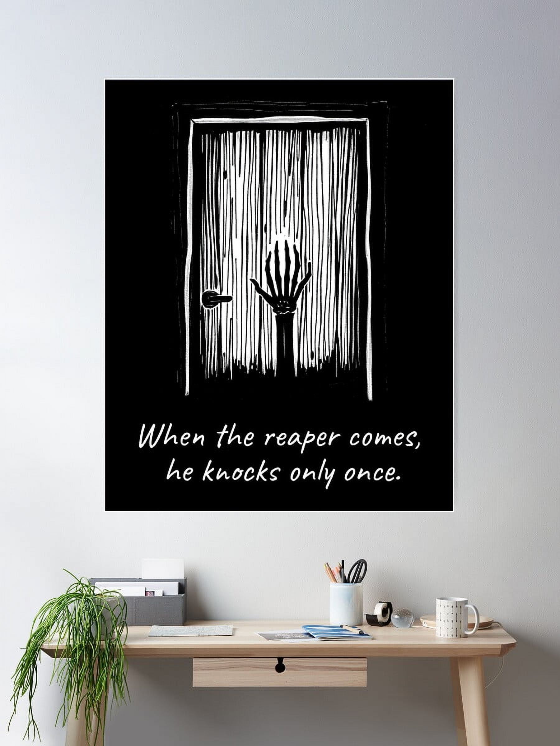 Dopaprint UNFRAMED PAPER POSTER Death Knocks Once Poster Wall Art ...