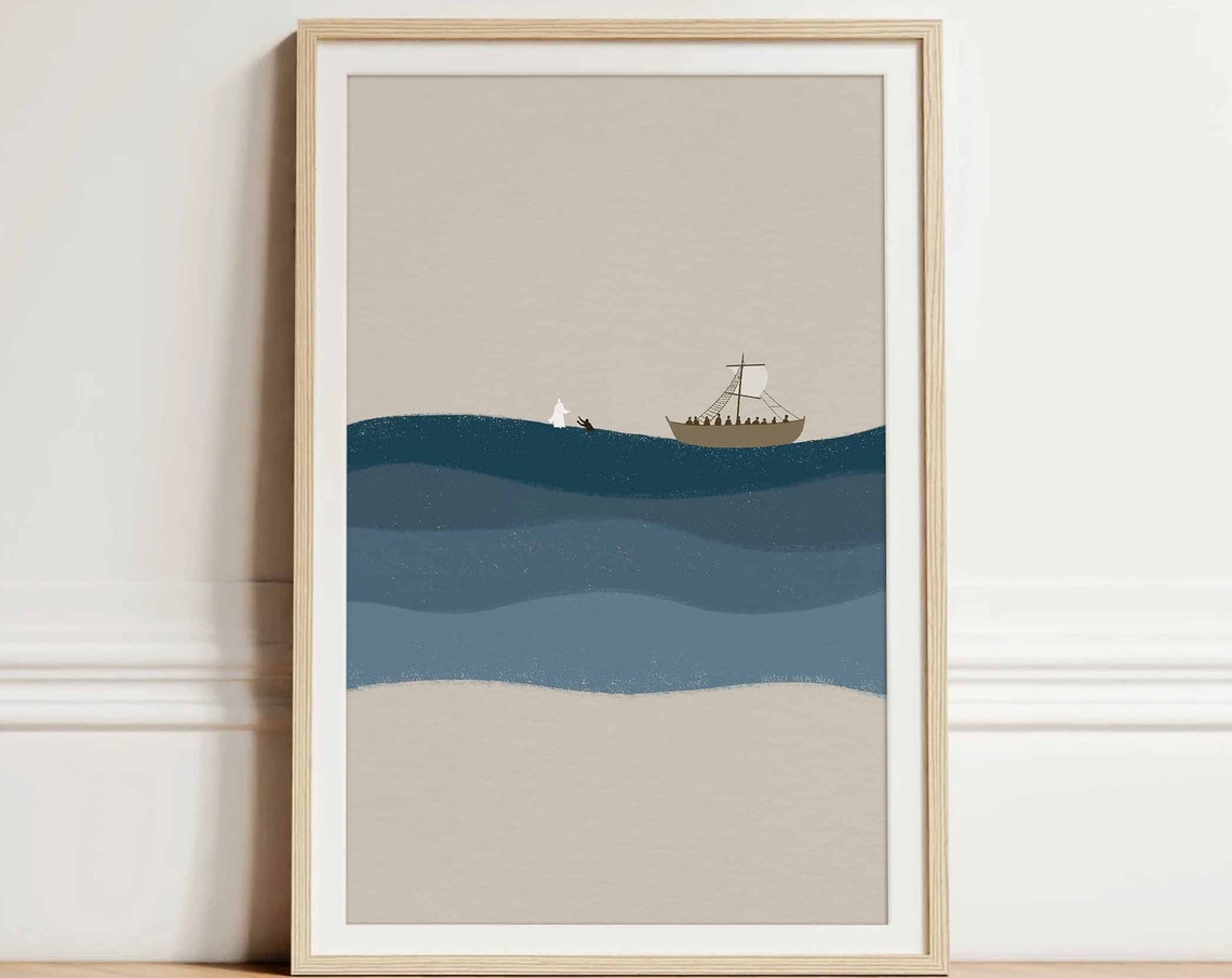 Dopaprint UNFRAMED PAPER POSTER Deep Blue Ocean Painting,Tretched Print ...