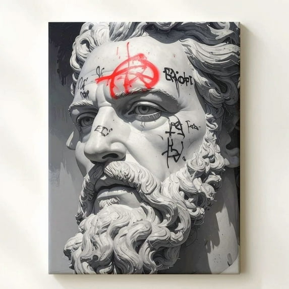 Dopaprint UNFRAMED PAPER POSTER Defaced Zeus Bust Posterclassical ...