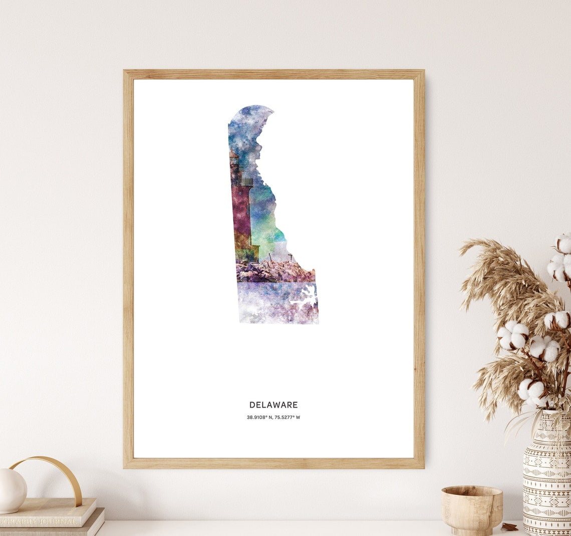 Dopaprint UNFRAMED PAPER POSTER Delaware Print, Delaware Print ...