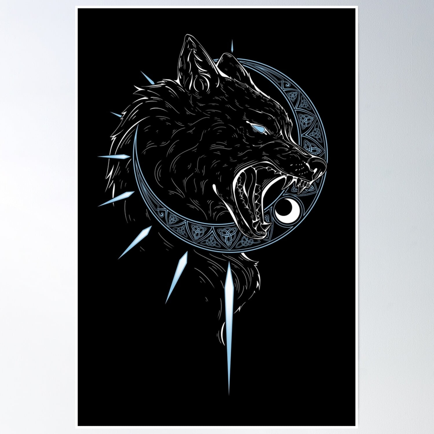 Dopaprint UNFRAMED PAPER POSTER Devour The Moon Poster Wall Art, Modern ...