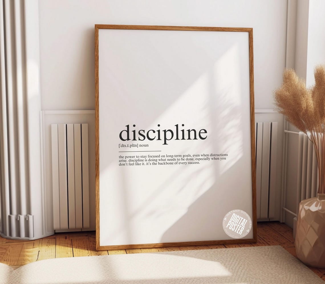 Dopaprint UNFRAMED PAPER POSTER Discipline Definition Print, Office ...