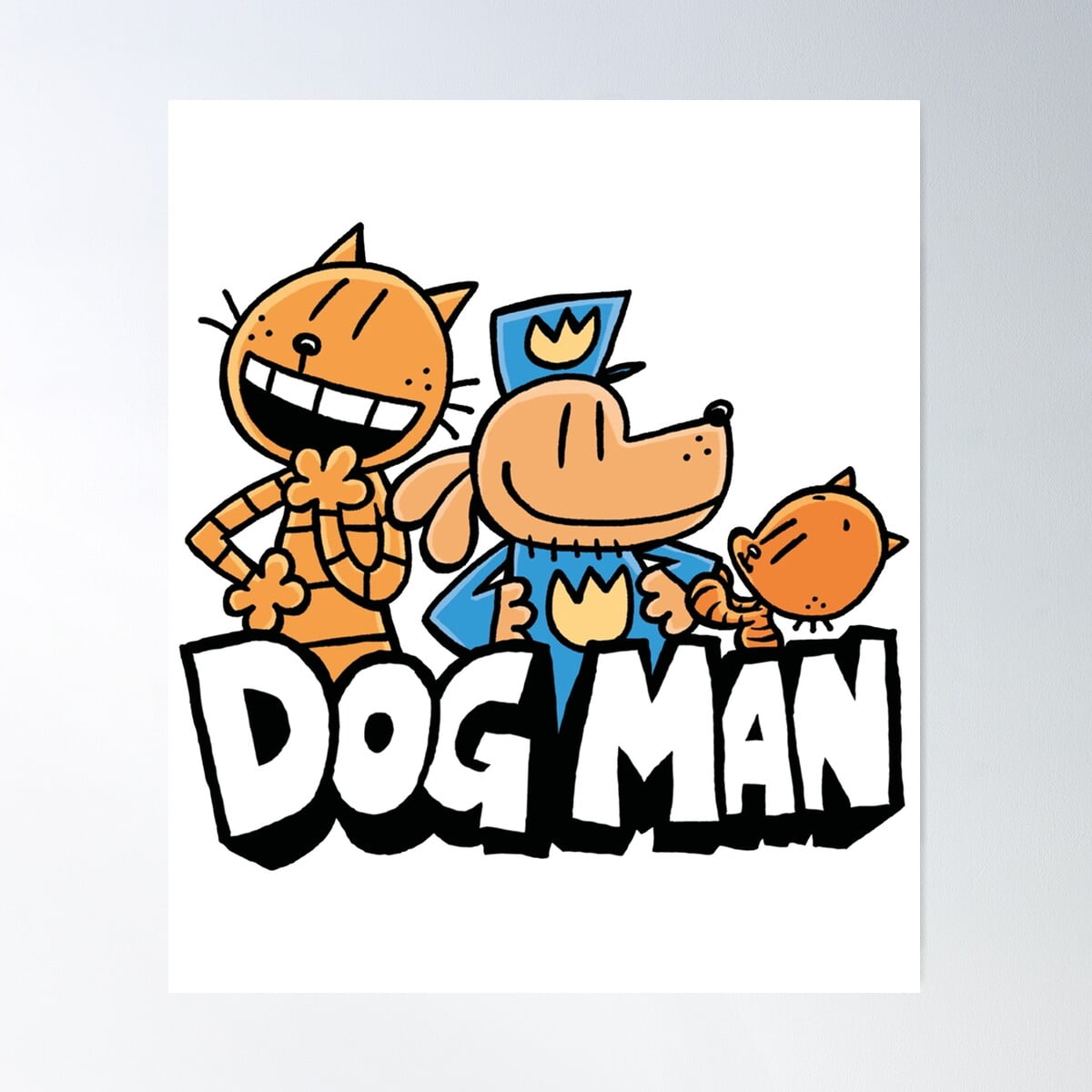 Dopaprint UNFRAMED PAPER POSTER Dog Man, Dog Man X Petey And Li'L Petey ...