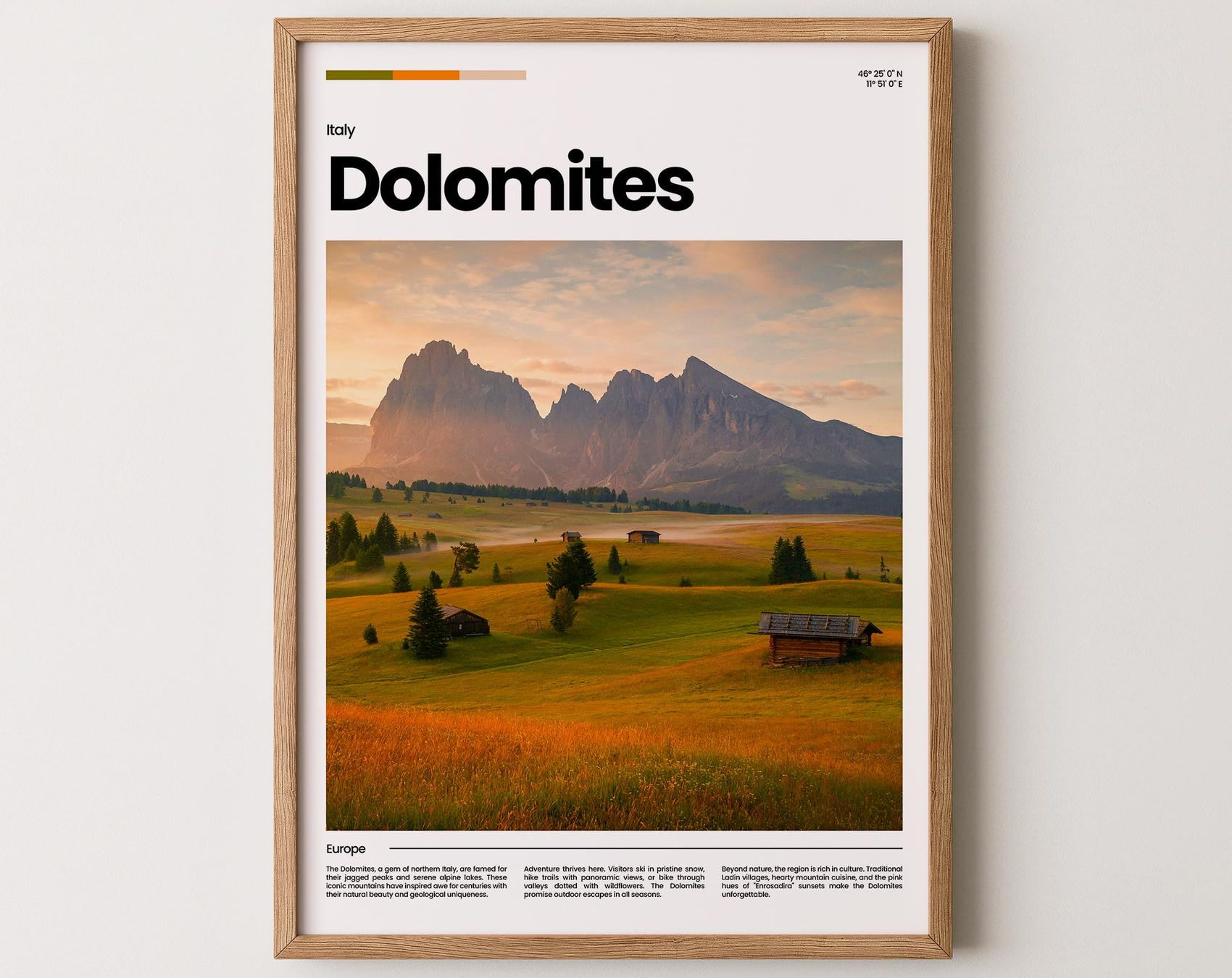 Dopaprint UNFRAMED PAPER POSTER Dolomites Poster, Dolomites Print ...