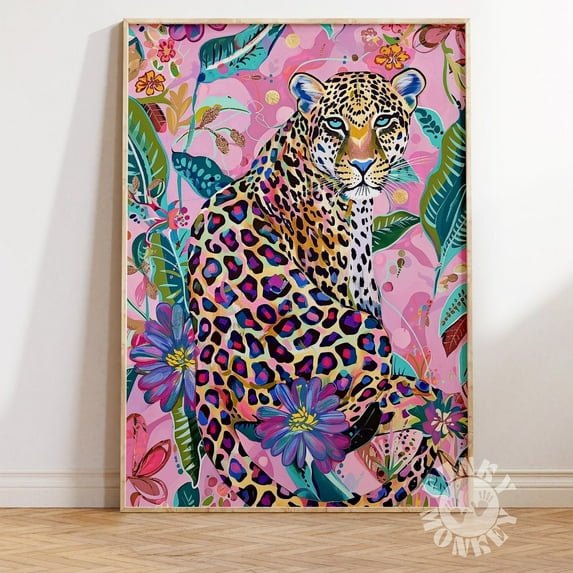 Dopaprint UNFRAMED PAPER POSTER Dopamine Animal Print, Preppy Leo.Pard ...