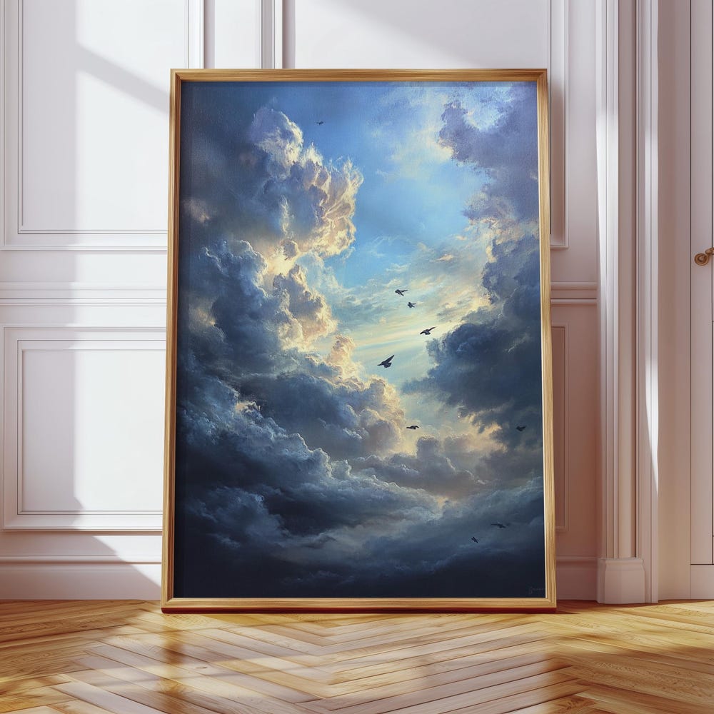 Dopaprint UNFRAMED PAPER POSTER Dramatic Cloudscape Art Wall Art Moody ...