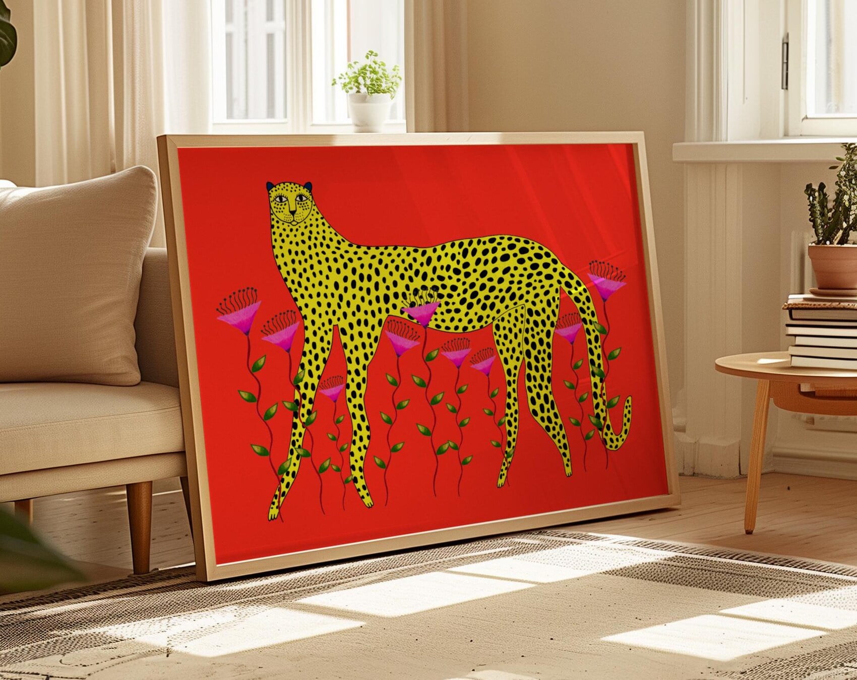 Dopaprint UNFRAMED PAPER POSTER Dream Cheetah Art Print, Animal ...
