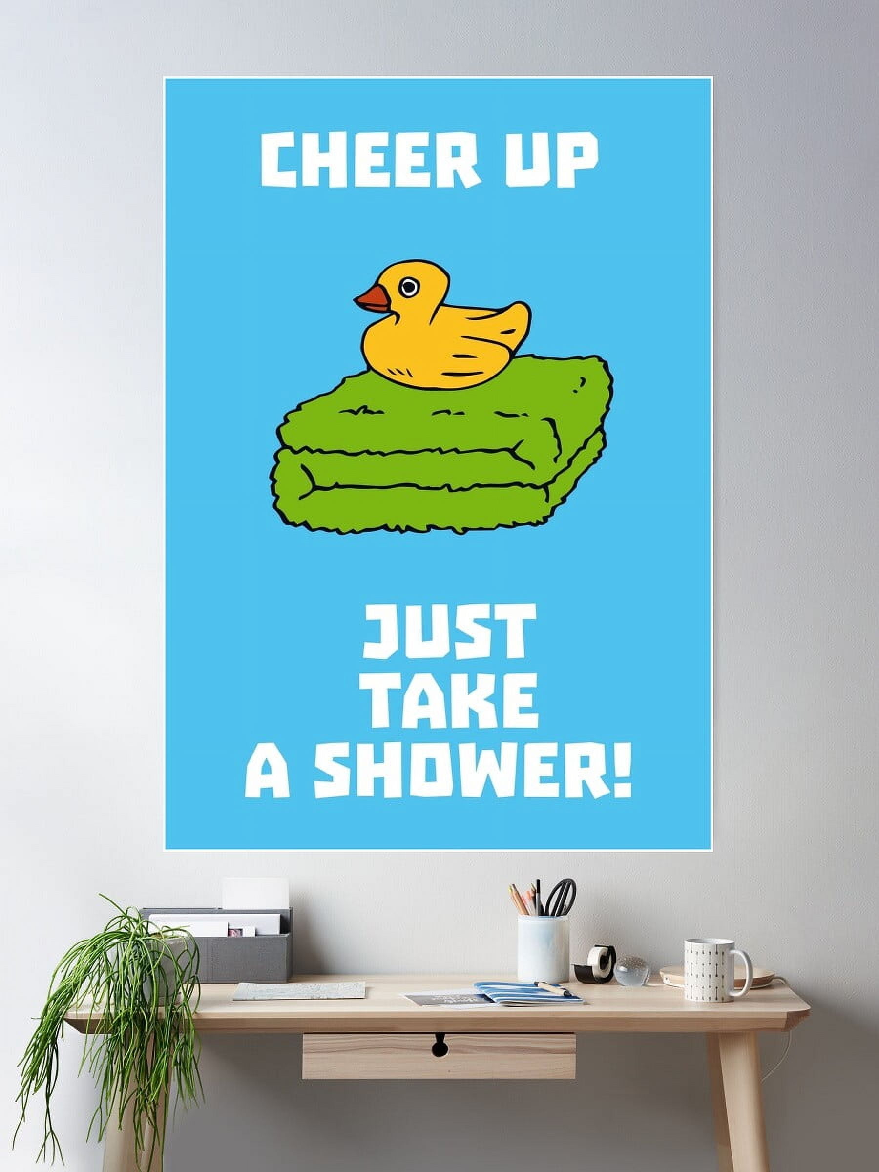 Dopaprint UNFRAMED PAPER POSTER Duck And Towel Poster Wall Art, Modern ...