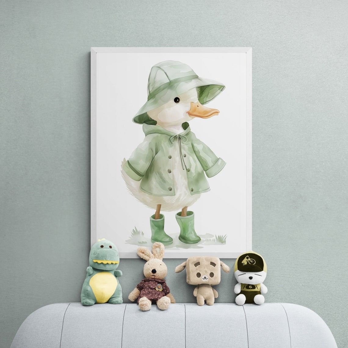 Dopaprint UNFRAMED PAPER POSTER Duck, Goose Nursery Wall Art, White ...