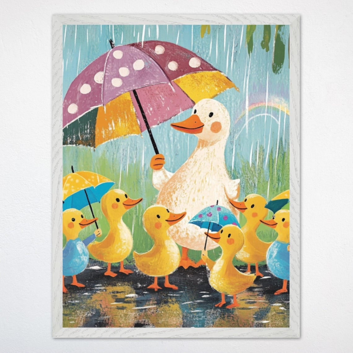 Dopaprint UNFRAMED PAPER POSTER Duck Nursery Wall Art, Whimsical ...