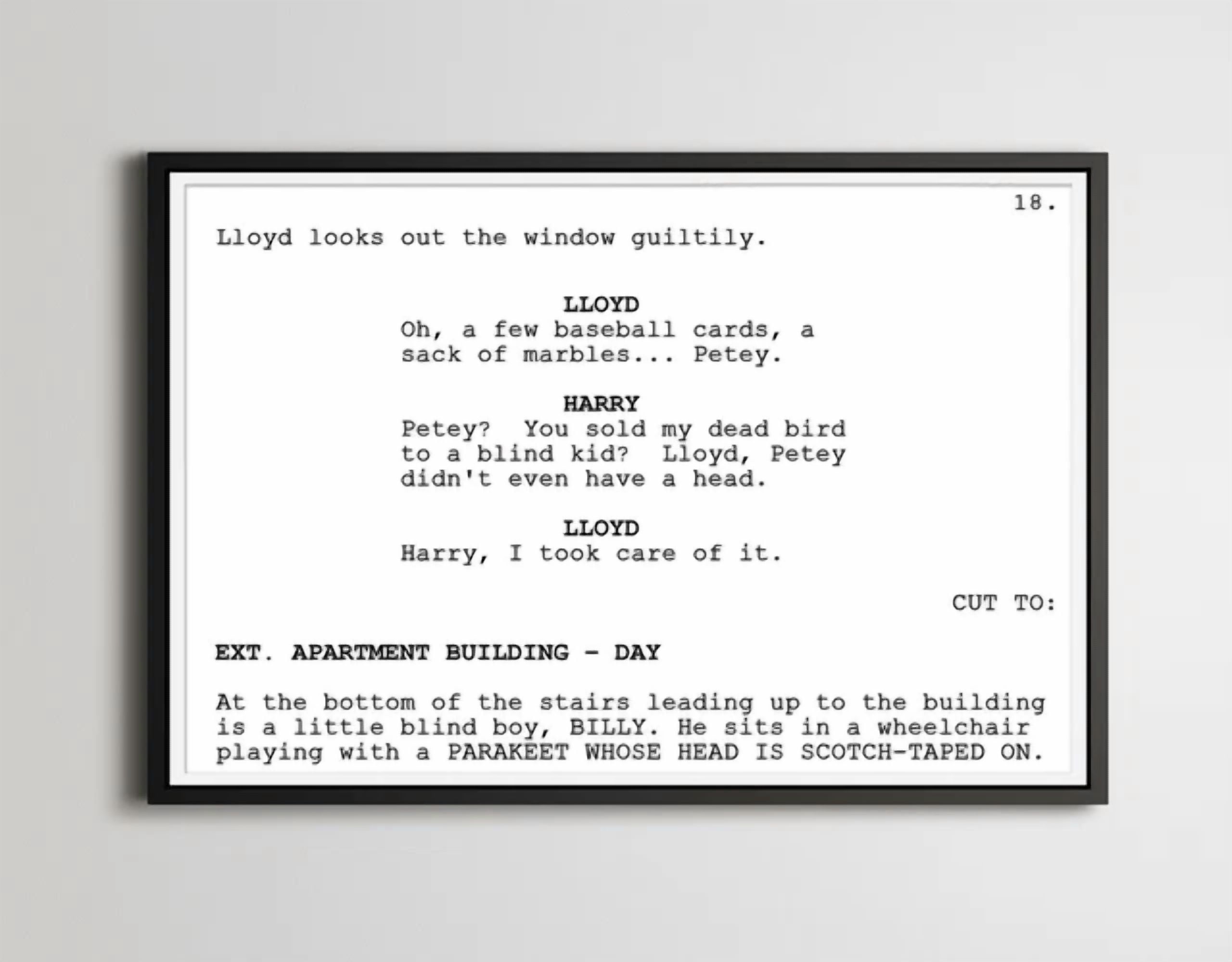 Dopaprint UNFRAMED PAPER POSTER Dumb And Dumber Movie Screenplay Poster ...